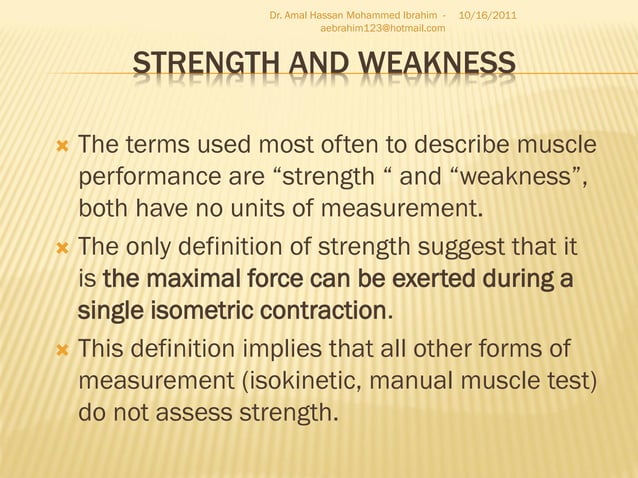 2 Measurement of Muscle Performance with instrument | PPT