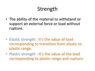 mechanical properties of materials | PPT