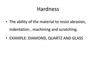 mechanical properties of materials | PPTX