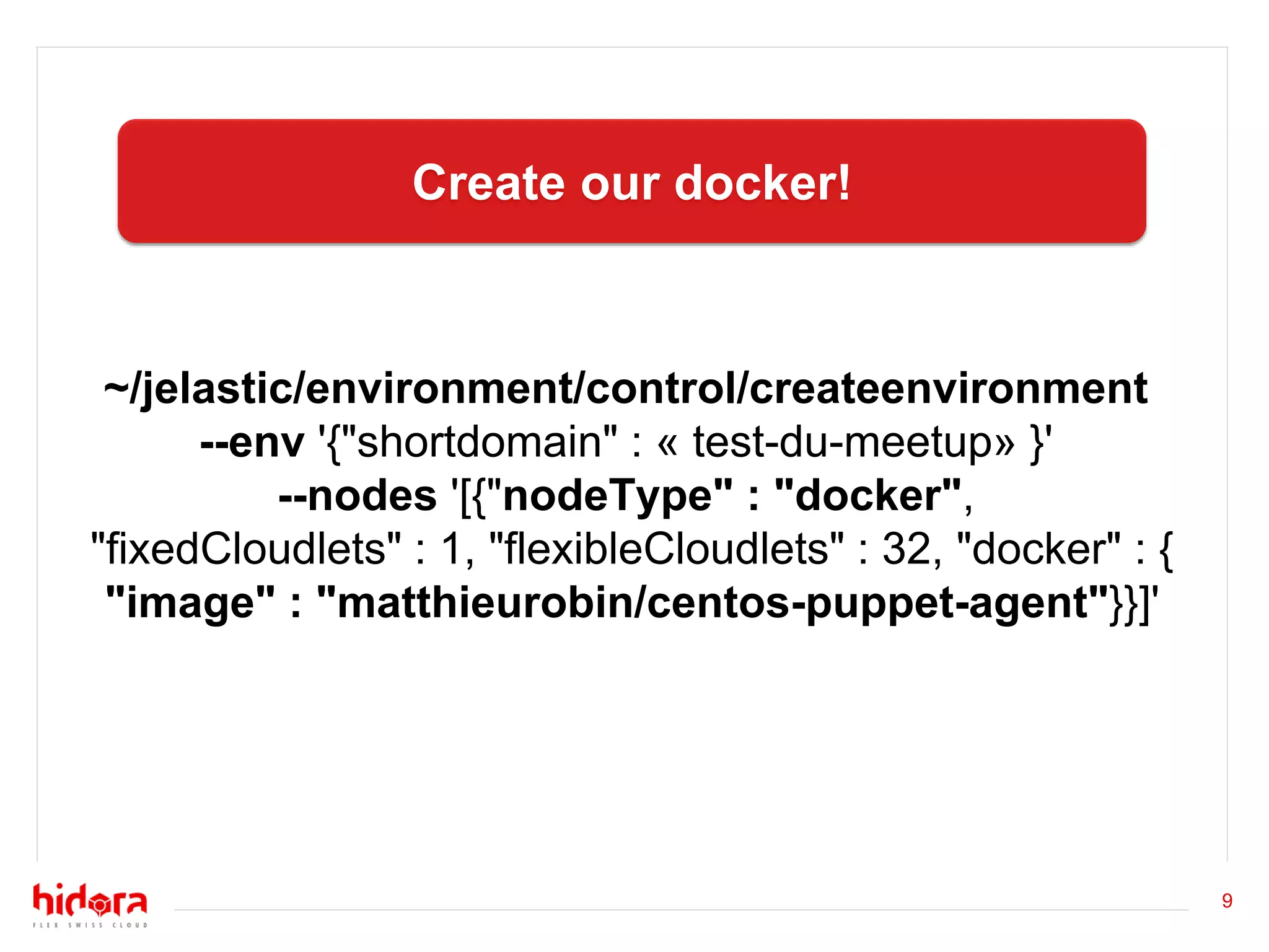 Docker Puppet Automatisation on Hidora | PPT