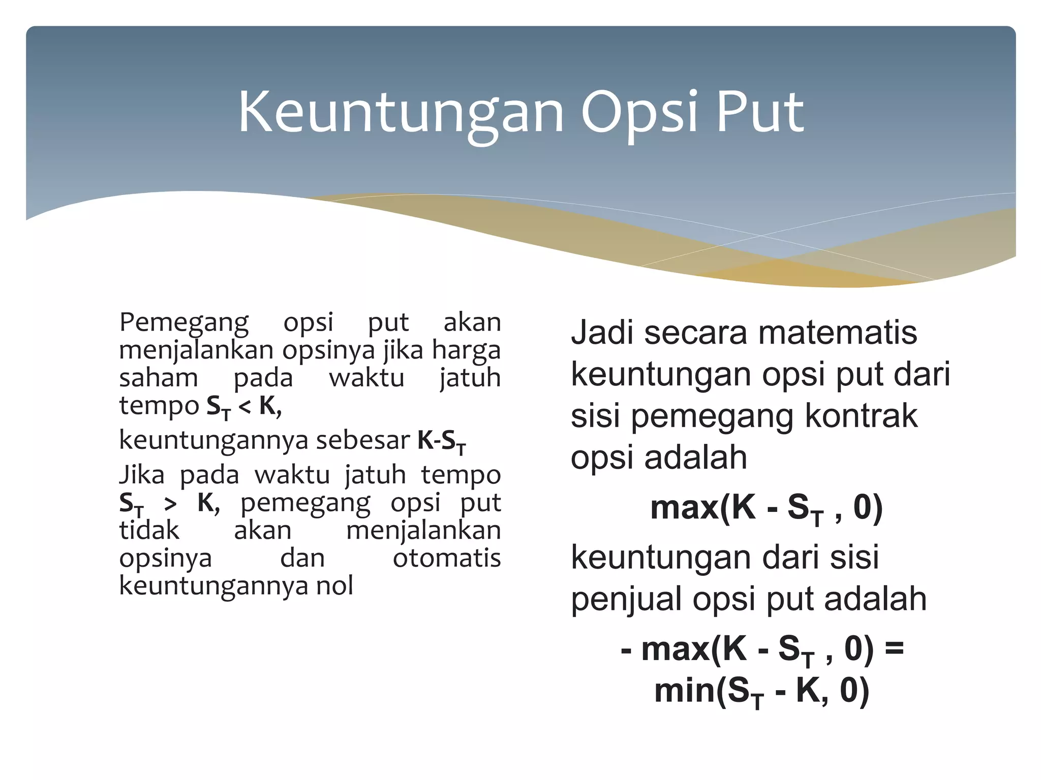2. mekanisme perdagangan option 1 | PDF