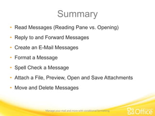 Messages - MS Outlook | PPTX