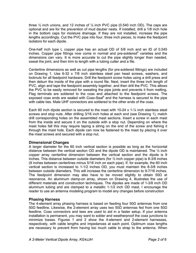 2 meter vertical dipole array | PDF | Physics | Science
