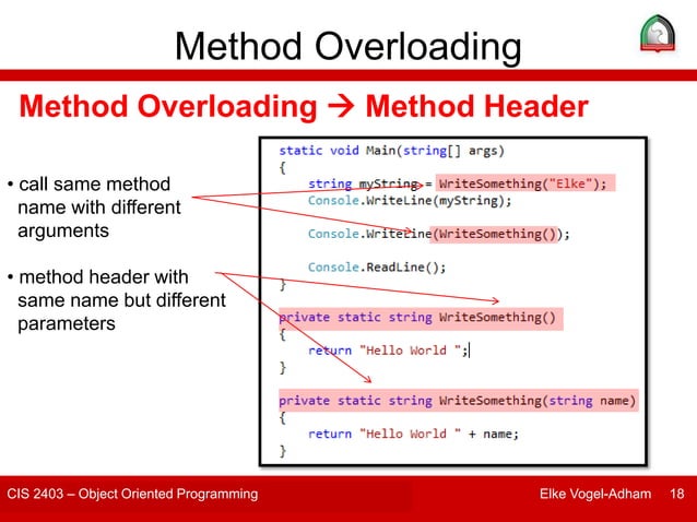 Methods in c# (1) | PPT