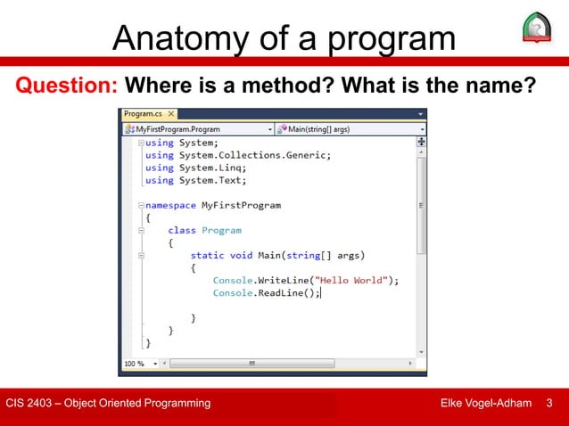 Methods in c# (1) | PPT
