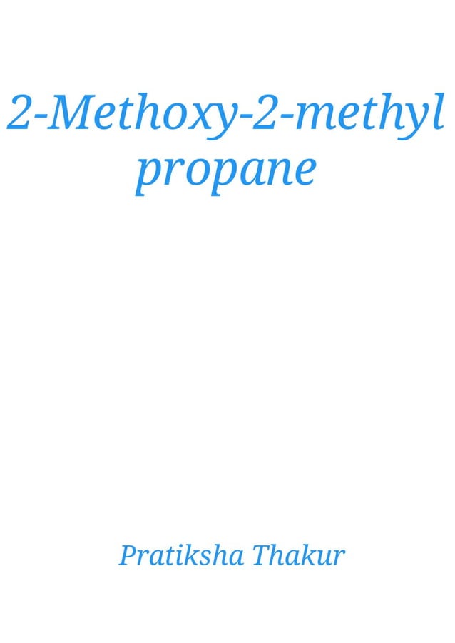 2-Methoxy-2-methyl propane | PDF