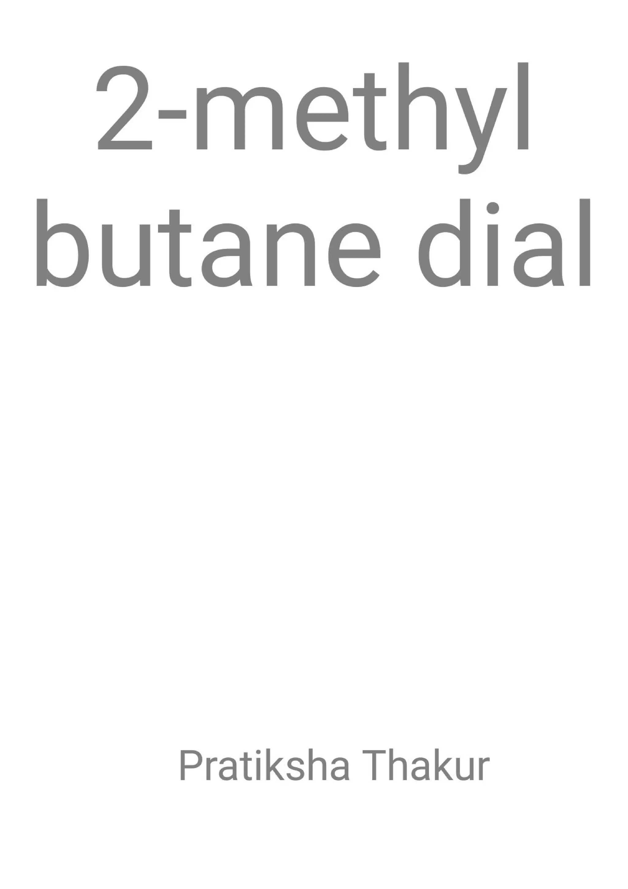 2-methyl butane dial | PDF