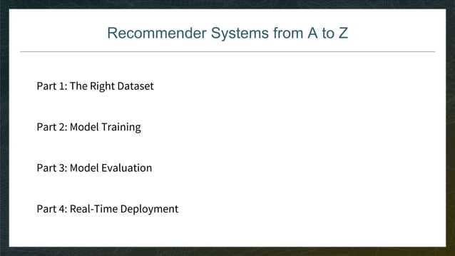 Recommender Systems from A to Z – Model Training | PPT