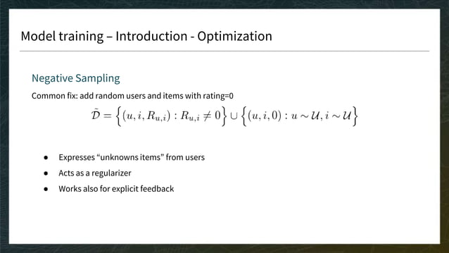 Recommender Systems from A to Z – Model Training | PPT
