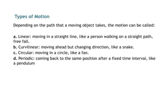 Introduction to motion for high school students | PPT