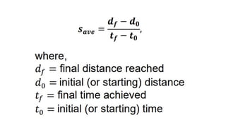 Fundamentals of Motion and Physics: Speed, Velocity, and Acceleration ...