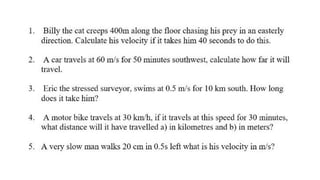 Fundamentals of Motion and Physics: Speed, Velocity, and Acceleration ...