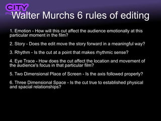 Lecture 2) Motivational editing, shot reverse shot & the 180 degree ...