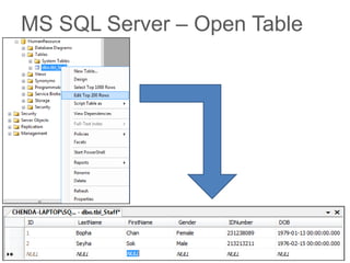 Chapter 2: Ms SQL Server | PPTX | Databases | Computer Software and Applications