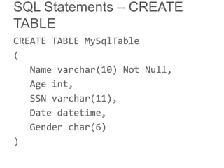 Chapter 2: Ms SQL Server | PPT
