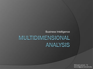 Business Intelligence: Multidimensional Analysis | PDF