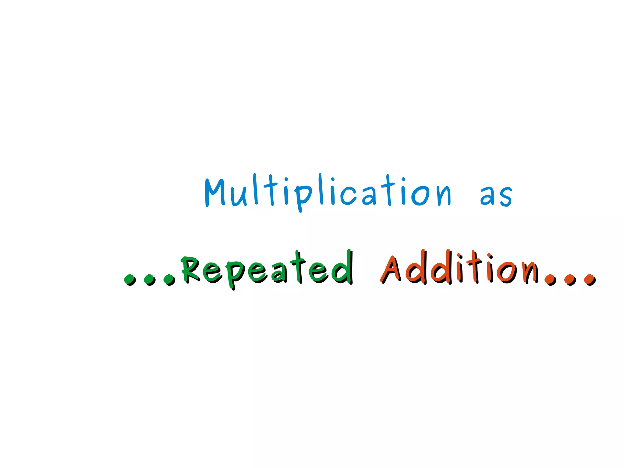 Multiplication as Repeated Addition | ODP