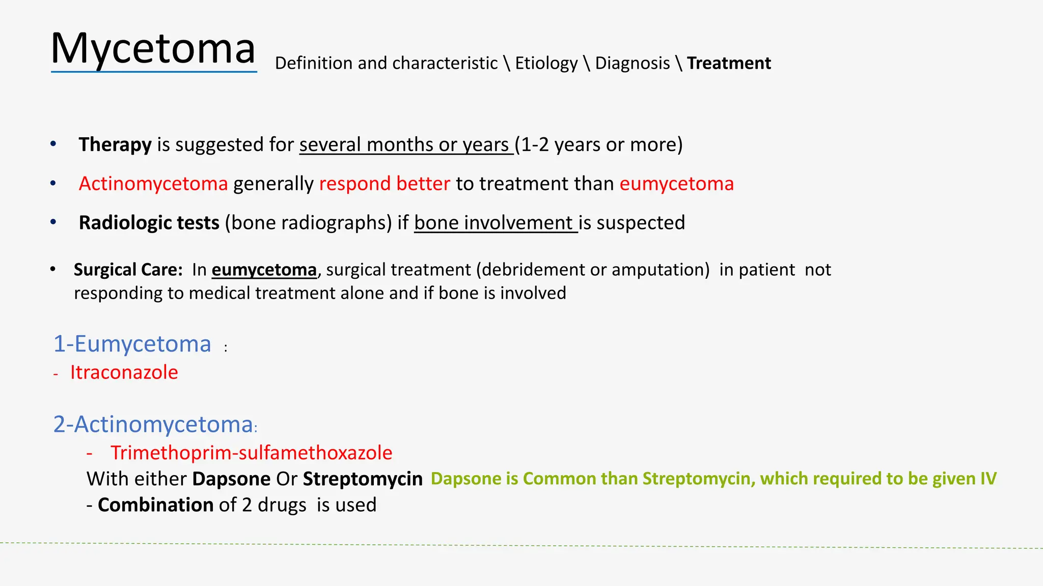 2-mycetoma.pptx for studing bsc mlt mycology | PPTX