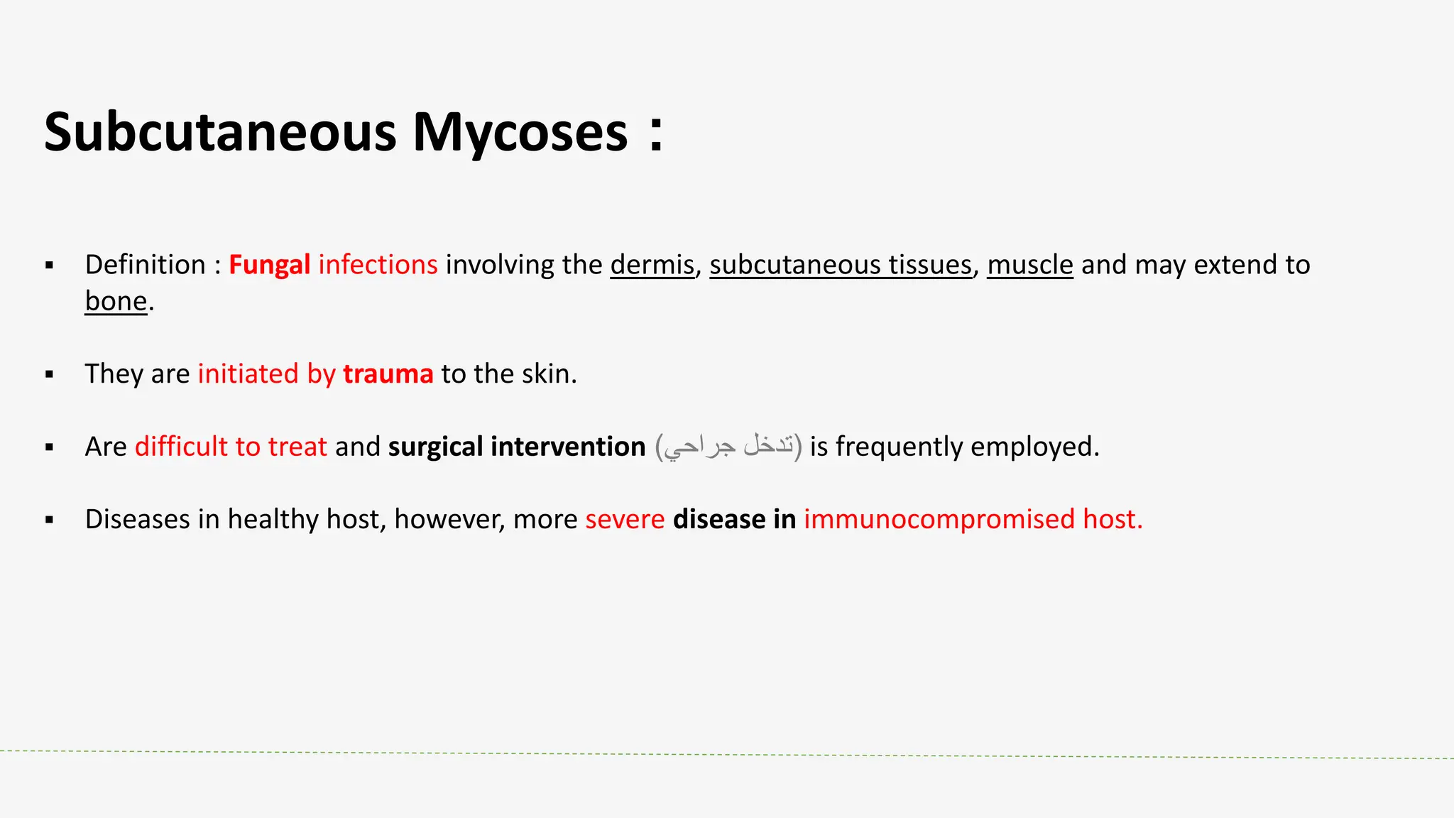 2-mycetoma.pptx for studing bsc mlt mycology | PPTX