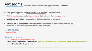 2-mycetoma.pptx for studing bsc mlt mycology | PPT