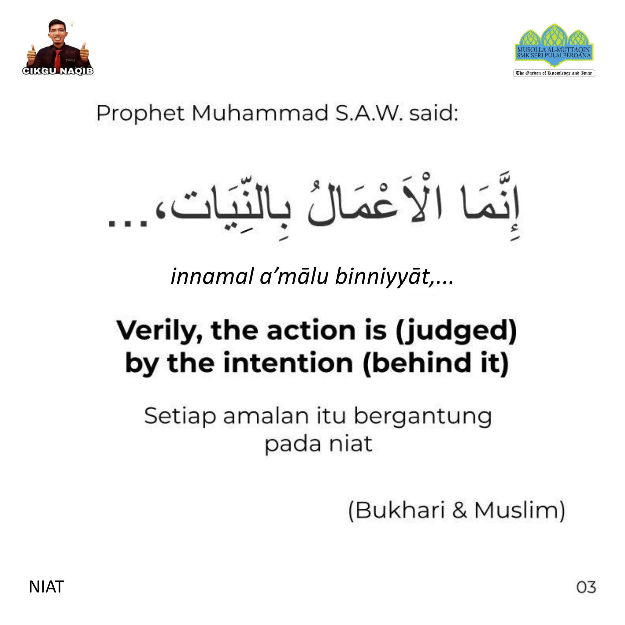 MAKSUD DALAM SOLAT: Niat dalam solat (The intentions in Solat) MEANING ...