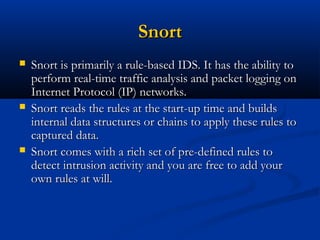 Network Intrusion Detection System Using Snort | PPT