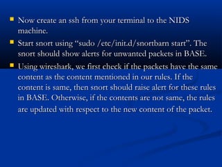 Network Intrusion Detection System Using Snort | PPT