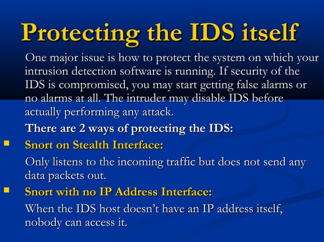 Network Intrusion Detection System Using Snort | PPT | Internet | Computing