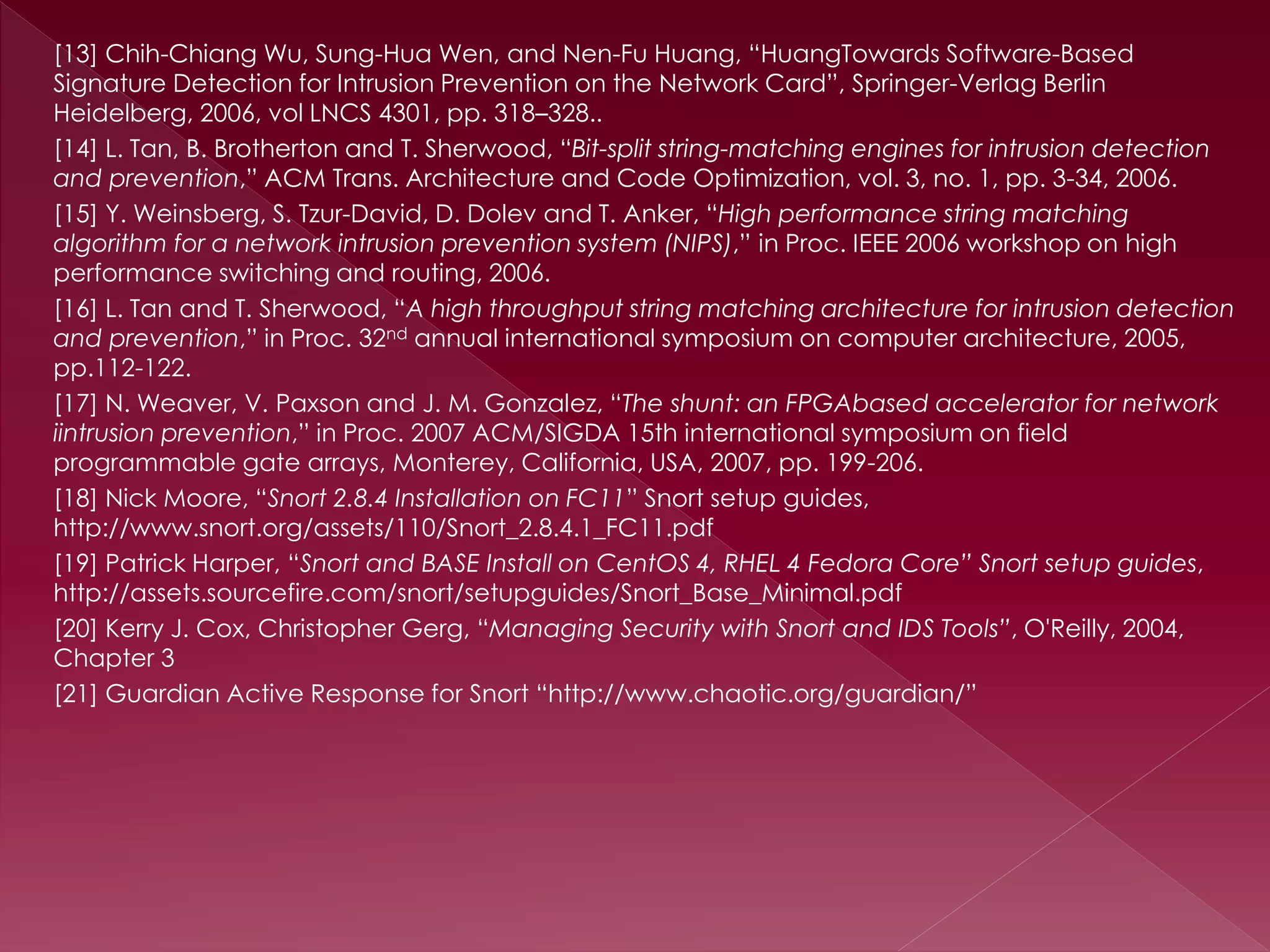 Network Intrusion Prevention by Configuring ACLs on the Routers, based on Snort IDS alerts | PPT ...