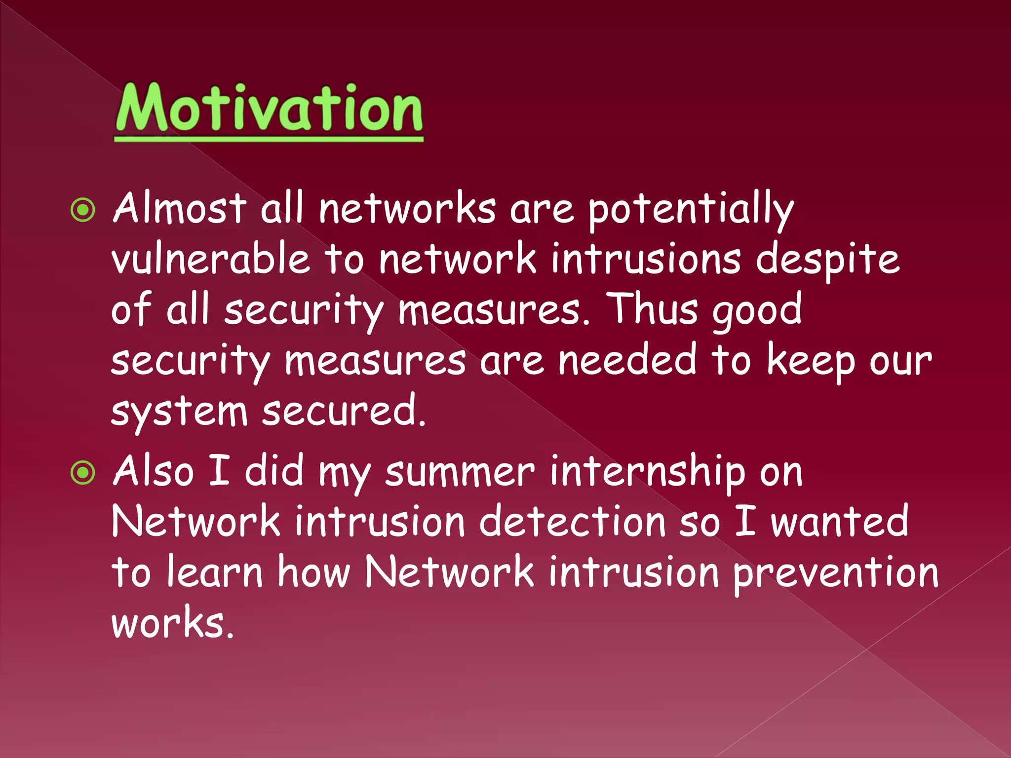Network Intrusion Prevention by Configuring ACLs on the Routers, based on Snort IDS alerts | PPT ...