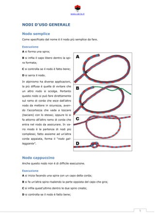 2 nodi e progressione | PDF | Climbing | Extreme Sports