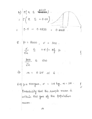 2 normal-distribution and sampling solutions | PDF
