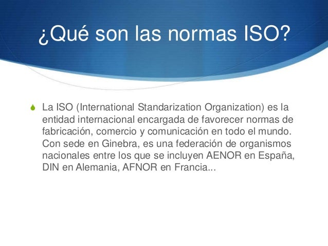 Normas Iso