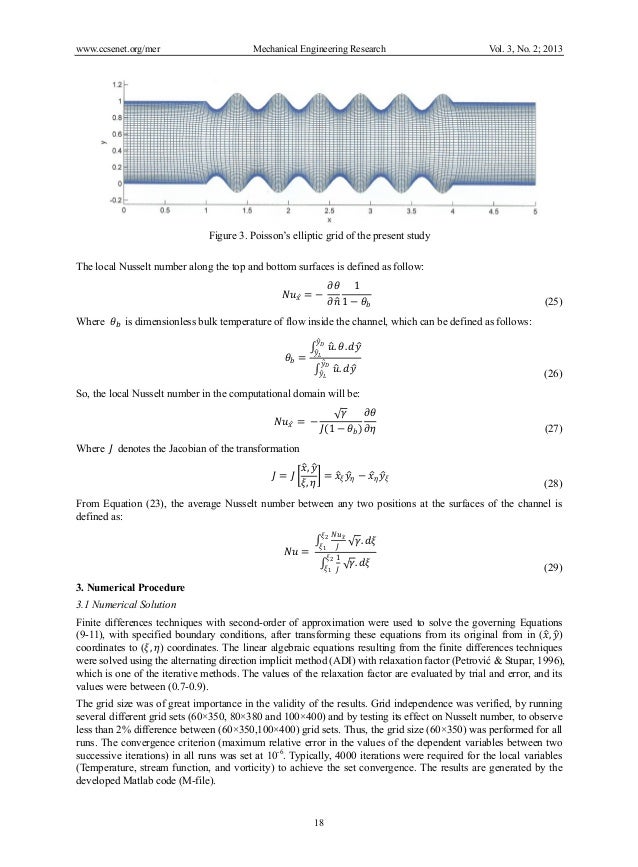Numerical investigation of heat transfer and fluid flow characteristi…