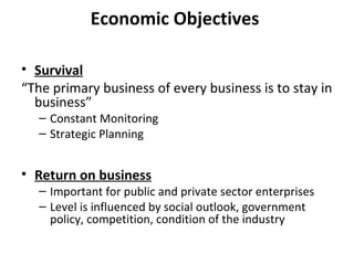 objectives of business | PPT