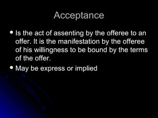 2.offer and acceptance | PPT