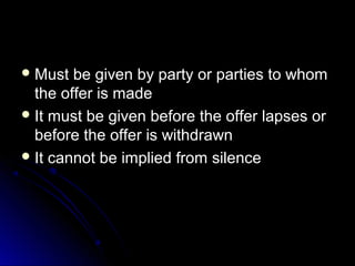 2.offer and acceptance | PPT