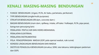2-Operasi dan Pemeliharaan Bangunan Air_OP BENDUNGAN.pptx