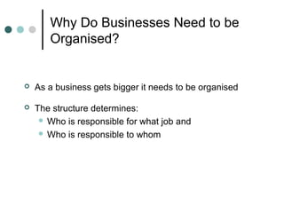 2 organisational structure of a businessa | PPT