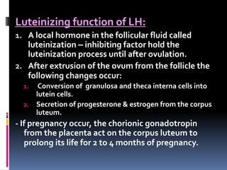 embryology ovarian cycle explanation about all process in ovarian | PPT