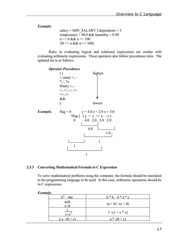 Overview of C Language | PDF