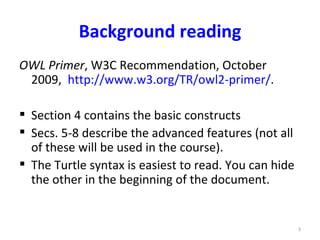 Ontology Engineering: representation in OWL | PPT