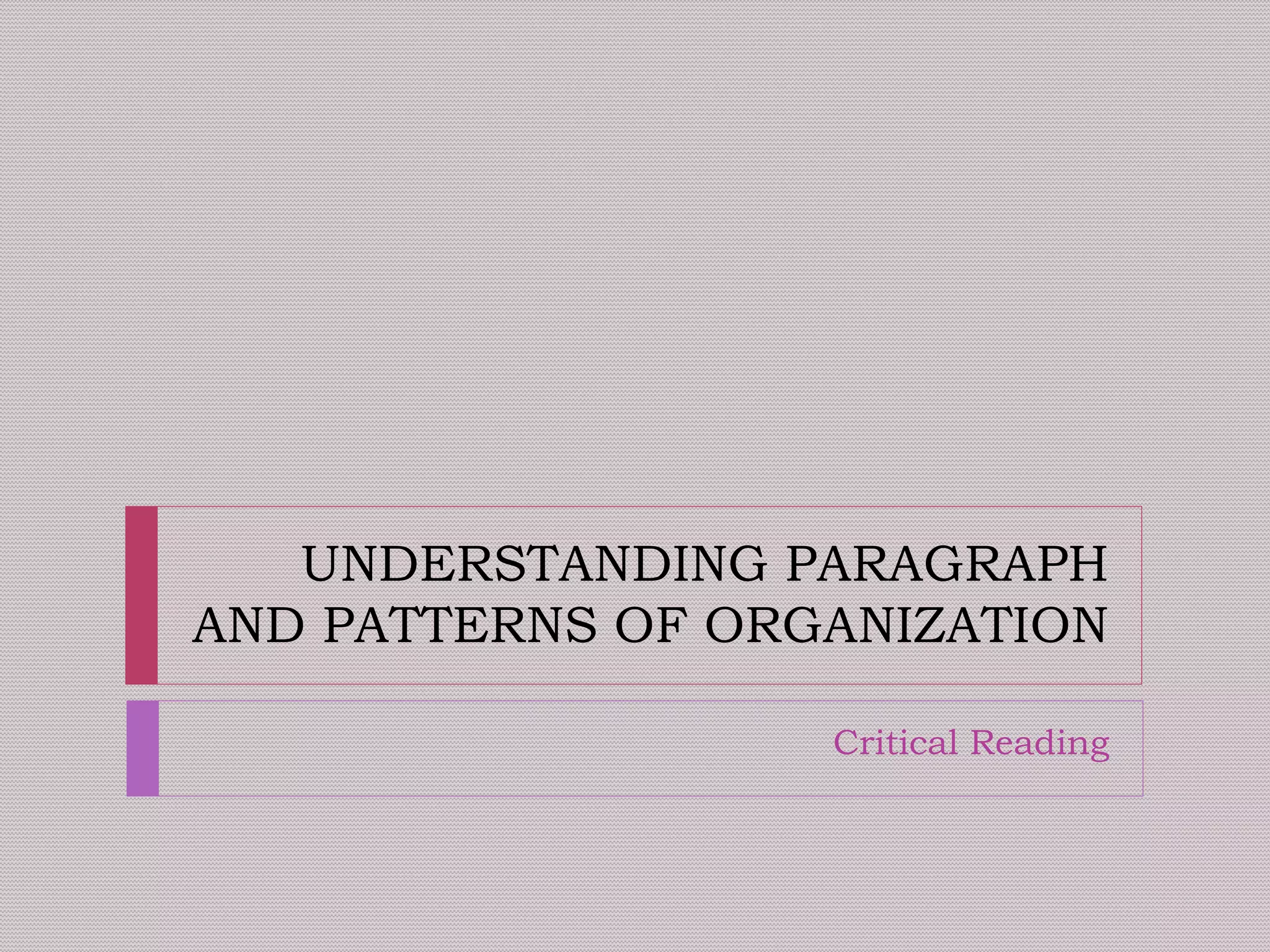 patterns of organization | PPTX