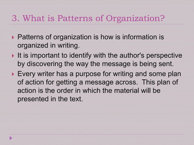 patterns of organization | PPTX | Medical Health