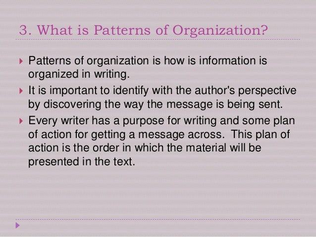 patterns of organization