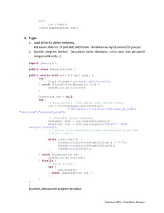 2 pengenalan jdbc 1- | PDF