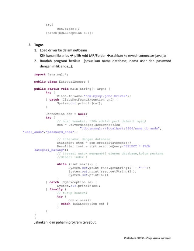 2 pengenalan jdbc 1- | PDF