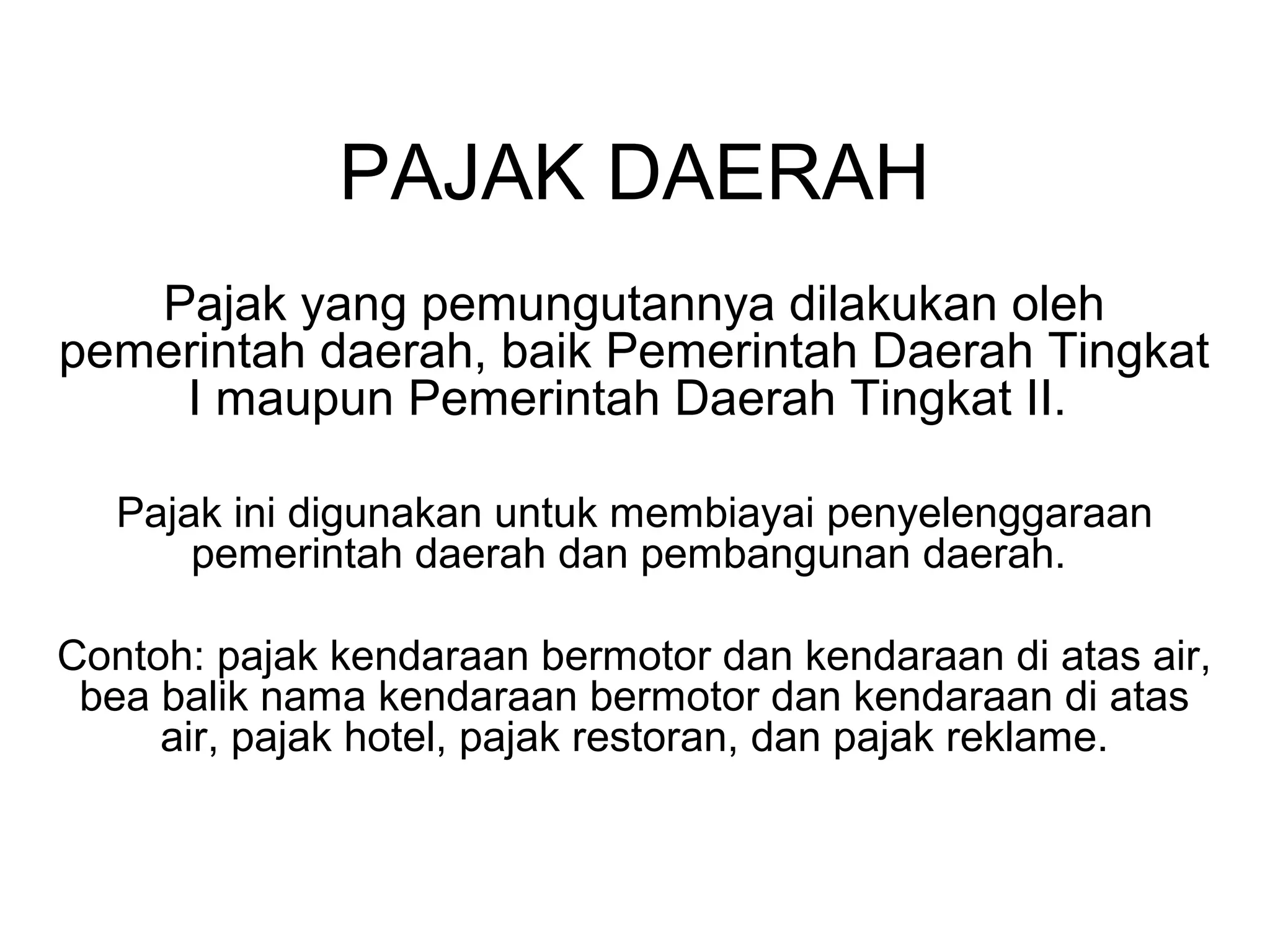 2 pengertian dan jenis pajak | PPT