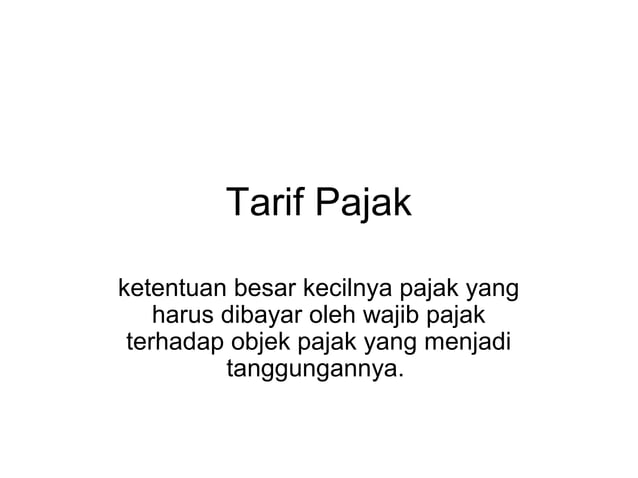 2 pengertian dan jenis pajak | PPT