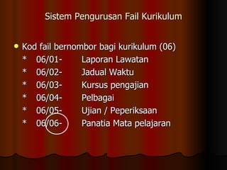 pengurusan fail panitia | PPT